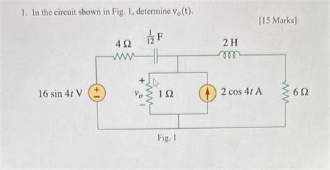 solved 1 in the circuit shown in fig 1 determine v0 t