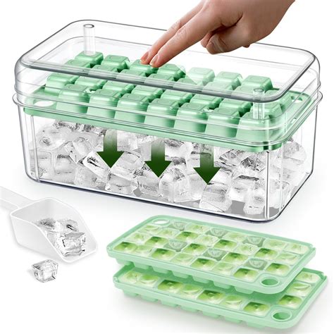 Samuelworld Ice Cube Tray With Lid And Bin 2025 Upgraded