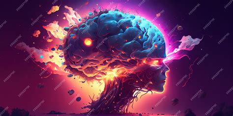 Premium Photo Generative Ai Illustration Of Annual Collective Mind Concept Art Exploding Mind