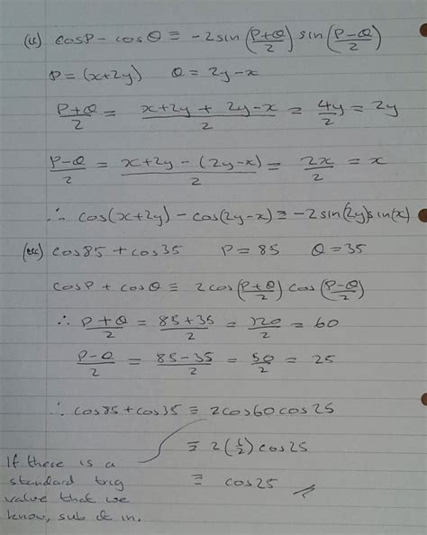 A2 Trigonometry Ii Factor Formula Proofs And Uses Part 3 Alevelmathematicsnotes
