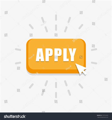 cool vector apply button cursor flat stock vector royalty free