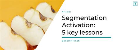 Segmentation Activation 5 Key Lessons