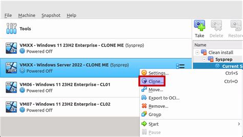 Clone VMs OpenSysAdmins