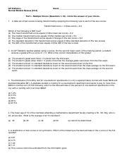 Test AP Ch Pdf AP Statistics Normal Models Review Ch Name Part I Multiple Choice