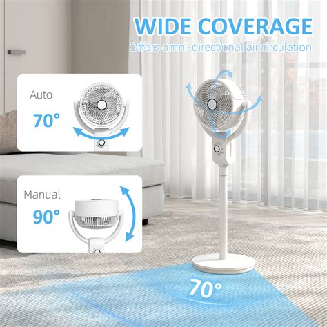 Portland White Oscillation Pedestal Fan 36 Inch Wilko