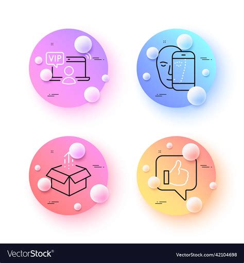 Face Biometrics Like And Vip Access Minimal Line Vector Image