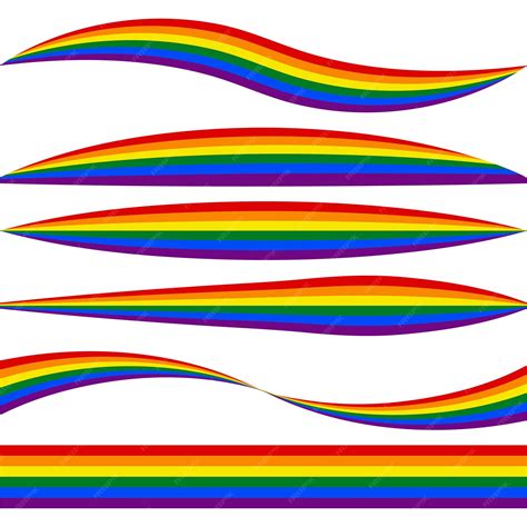 Premium Vector Horizontal Stripes Lgbt Flag With Different Profile