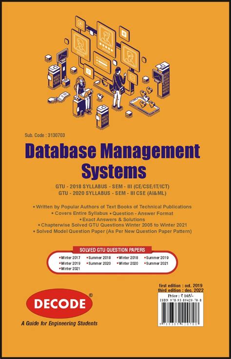 Database Management Systems For Gtu 18 Course Iii Cse 3130703