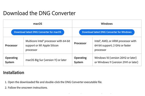 Download Adobe DNG Converter VERSION Download Adobe DNG Converter VERSION