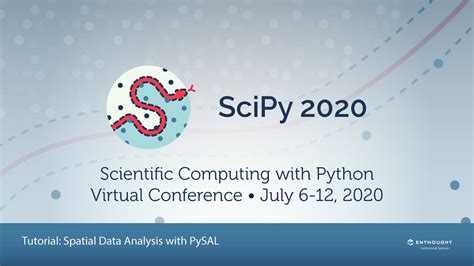 spatial data analysis with pysal tutorial scipy 2020 sergio rey and