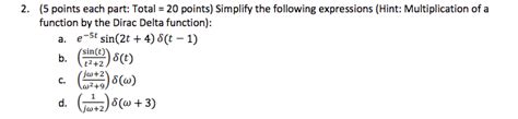 solved 2 5 points each part total 20 points simplify the