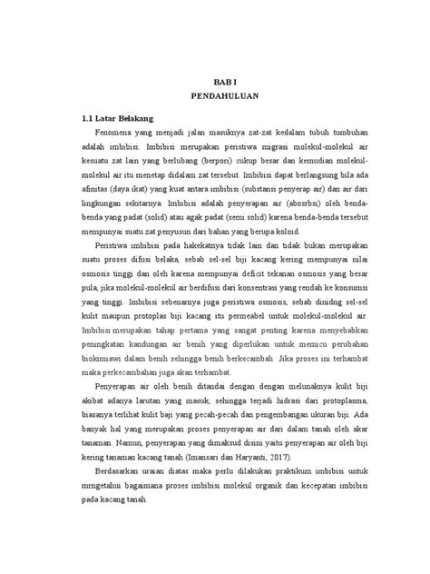 Laporan Praktikum Imbibisi Asd Pdf