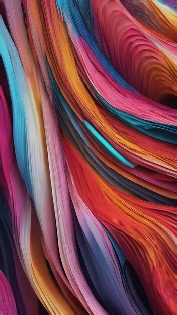 Premium Photo Colorful 3d Wavy Background Generative Ai