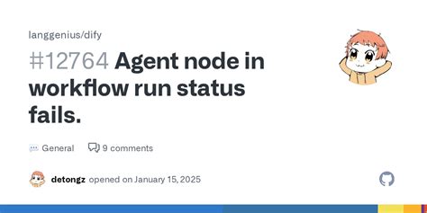 Agent Node In Workflow Run Status Fails · Langgenius Dify · Discussion