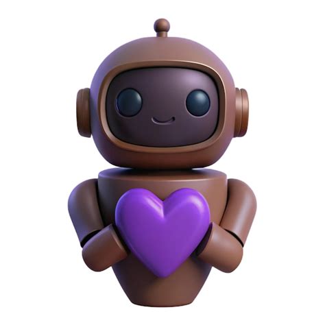 A Robot With A Heart On His Chest Premium Ai Generated Psd