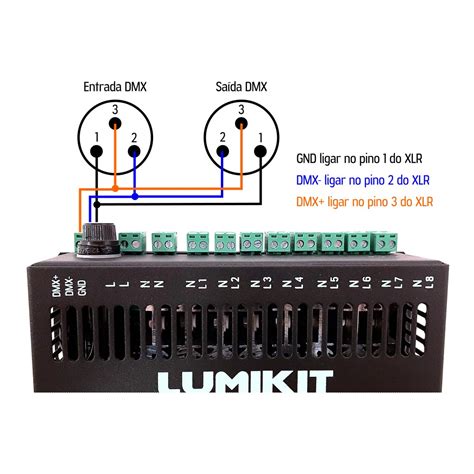 Módulo Dmx Dimmer Ac 8 X 300w