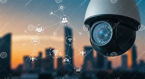 Smart City Surveillance System Modern Security Technology Network Connectivity Urban Safety Data