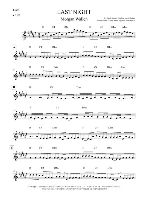 Flute Notes Song