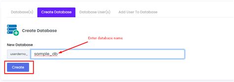How To Add Create Database In Webuzo