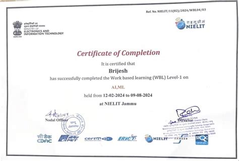 Brijesh Hansa On Linkedin Ai Machinelearning Internship Nielit Jammu Artificialintelligence