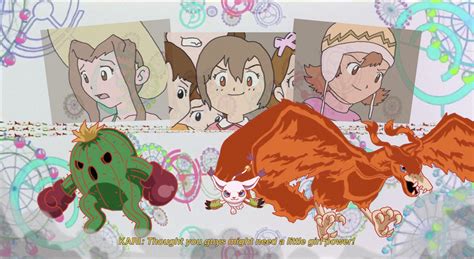 As A Kid I Always Wanted Mimi Sora And Kari To Come Help Fight Diaboromon But Since That Never