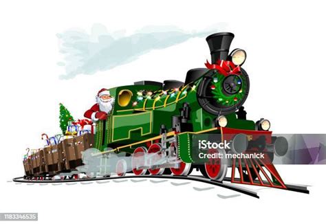 만화 산타 익스프레스 벡터 크리스마스 카드 기차에 대한 스톡 벡터 아트 및 기타 이미지 기차 크리스마스 산타 클로스 Istock