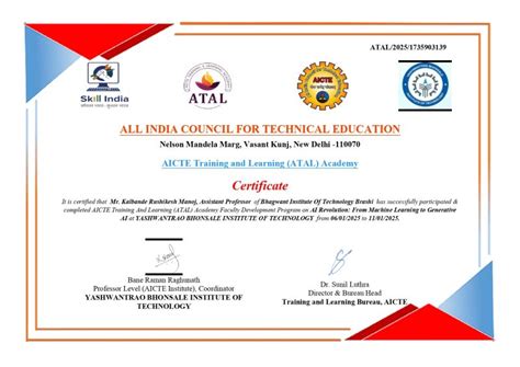 Ai Machinelearning Generativeai Professionaldevelopment Atalacademy Rushikesh Kalbande