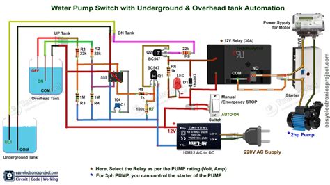 Automatic Pump Controller Using 555 Ic Electronics Projects