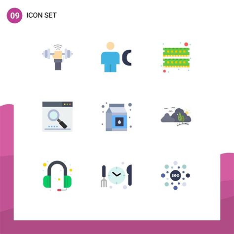 Set Of 9 Vector Flat Colors On Grid For Page Media Human Engine
