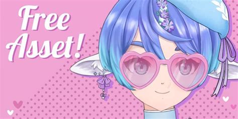 Free Vtuber Asset Heart Sunglasses