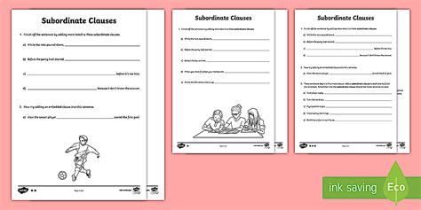 New Subordinate Clauses Differentiated Activity Pack