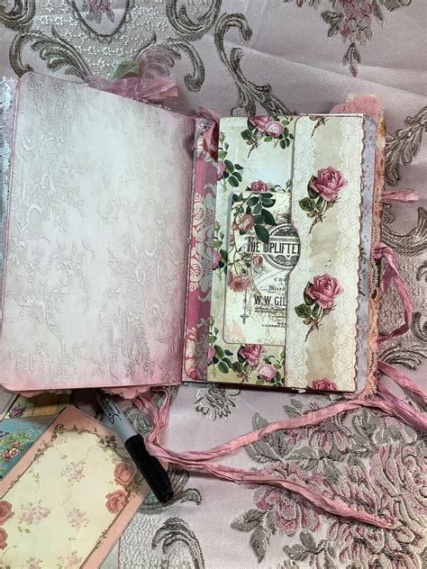 Floral Rose Garden Journal Etsy