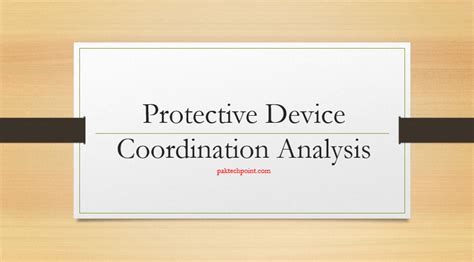 Protective Device Coordination Analysis Paktechpoint