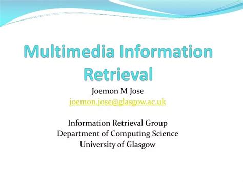 Ppt Multimedia Information Retrieval Powerpoint Presentation Free