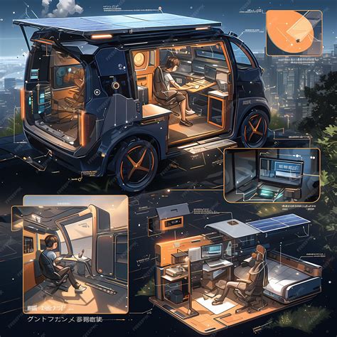 Premium Photo Modern Modular Car Concept Futuristic Automotive Design For Limited Space