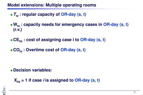 Ppt Stochastic Models For Operating Rooms Planning Powerpoint Presentation Id 6985259
