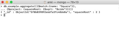 Opérateur Mongodb Sqrt Stacklima