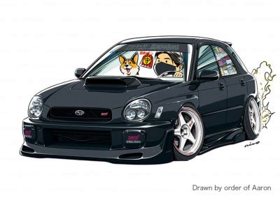 CRAZY CAR ART WRX WAGON Drawn By Order Of Aaron Ozizo Art Show