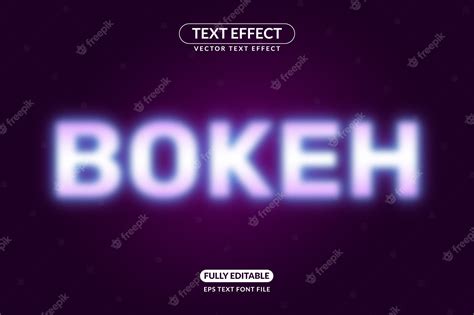 Premium Vector | Editable Blurry Bokeh Text Effect