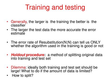 ppt classification testing testing classifier accuracy powerpoint