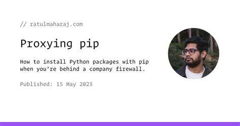Proxying Pip Ratuls Blog