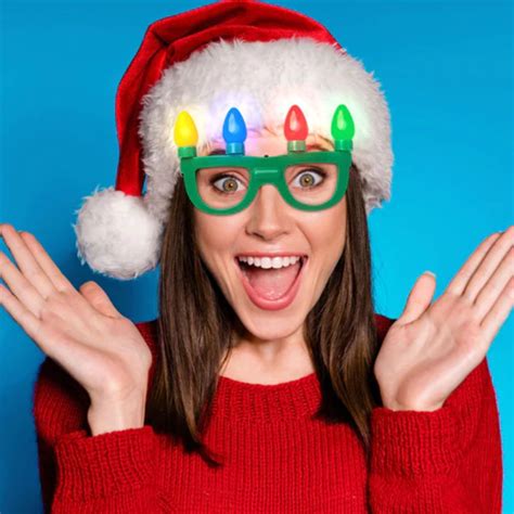 Lotsa Lites Jumbo Flashing Holiday Glasses Retrofestiveca