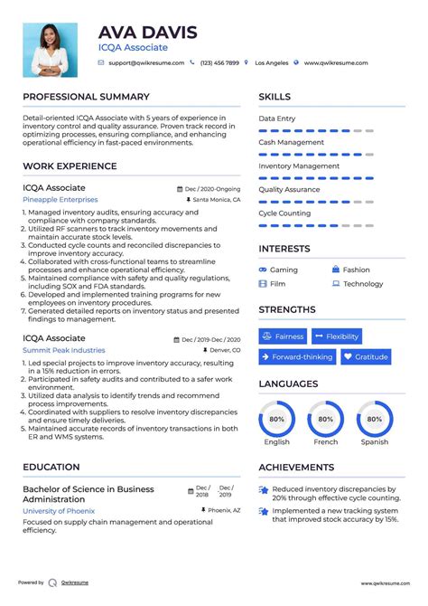 10 Icqa Associate Resume Samples And Templates For 2025
