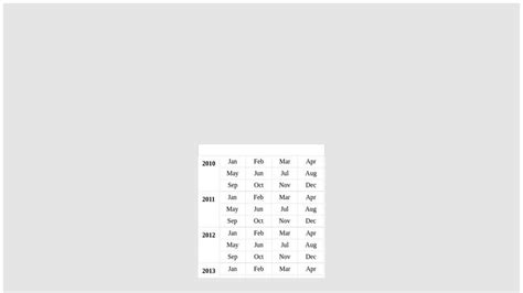 Month Range Picker Ux