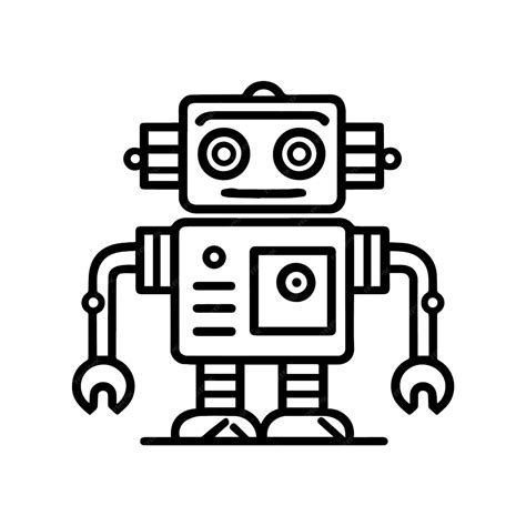 Premium Vector Robot Outline Icon Vector Generative Ai