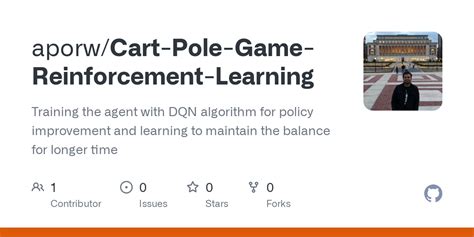 Github Aporwcart Pole Game Reinforcement Learning Training The Agent With Dqn Algorithm For