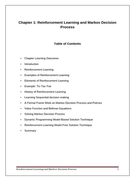 Module 1 Reinforcement Learning And Markov Decision Process Pdf