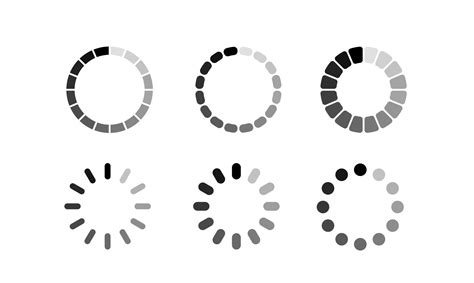 vector loading icon progress bar for upload download round process