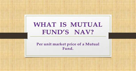 What Is Mutual Fund NAV FINANCE CRACKER