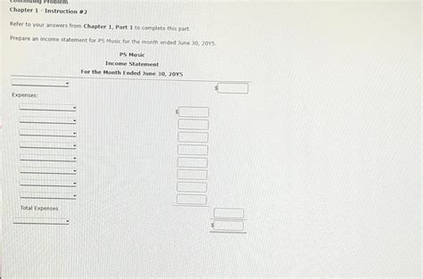 continuing problem chapter 1 instruction 2 refer